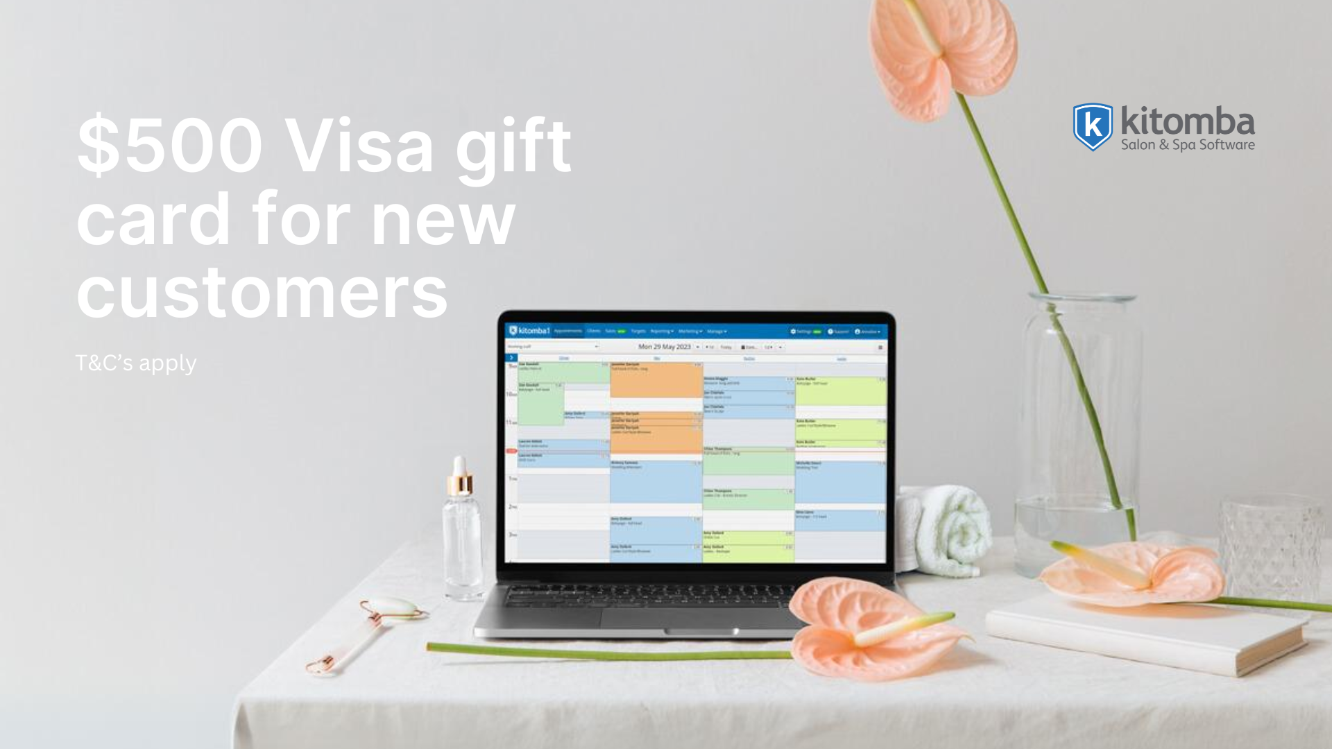 Sign up to Kitomba and receive a $500 Visa gift card